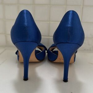 Manolo Blahnik | Shoes | Manolo Blahnik Blue Stiletto Heels With Bow 4 ...